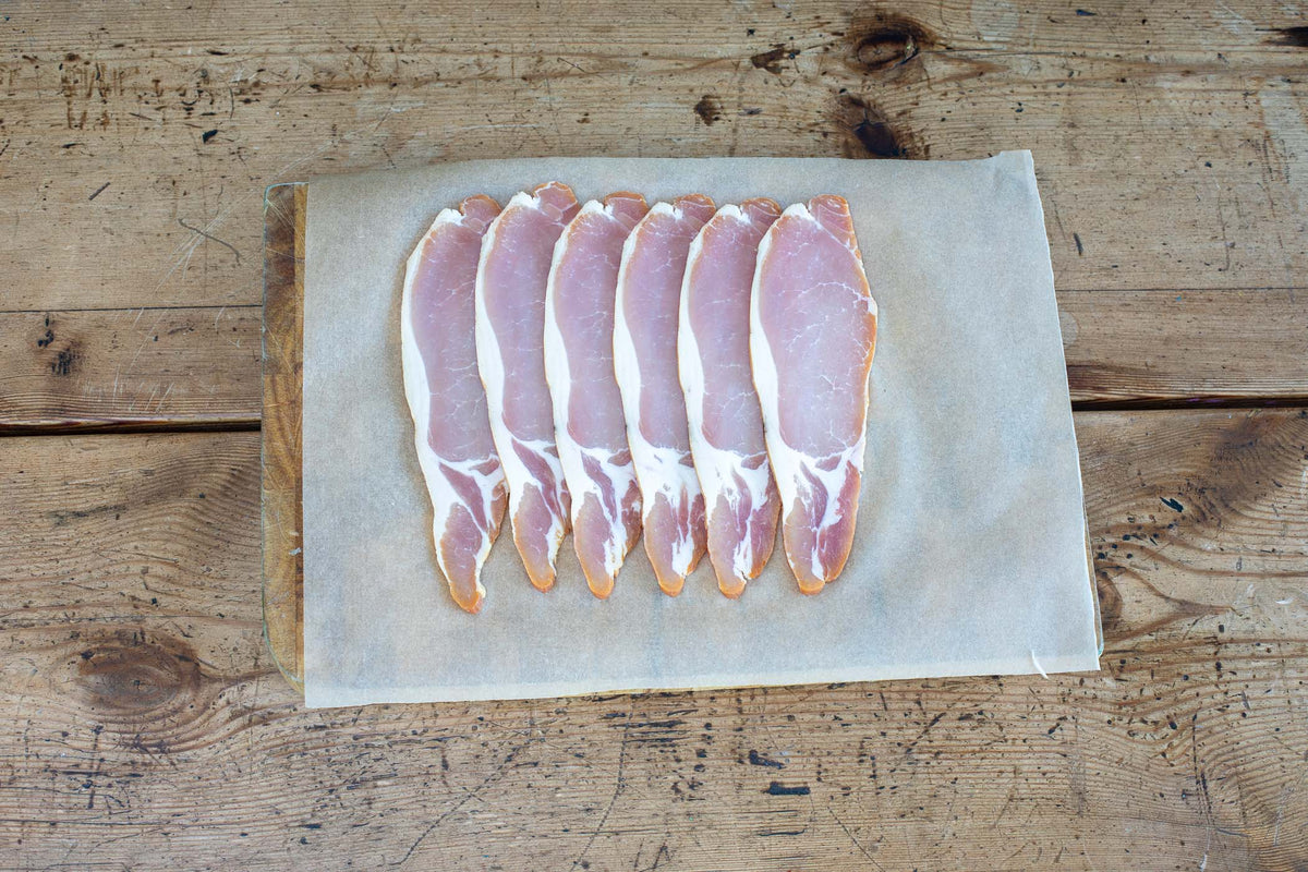 Plain Dry Cured Back Bacon 500g | Appleton's Butchers