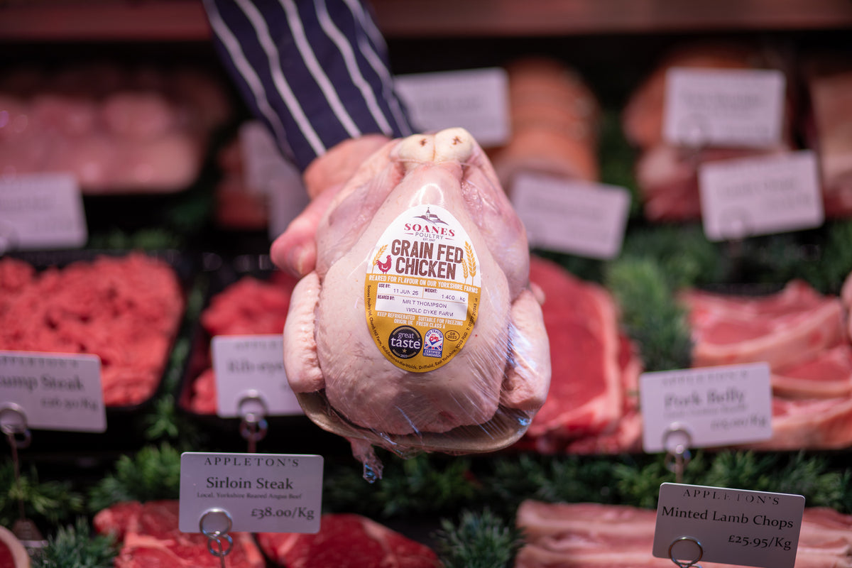 Grain Fed Whole Chicken 1.4kg | Appleton's Butchers