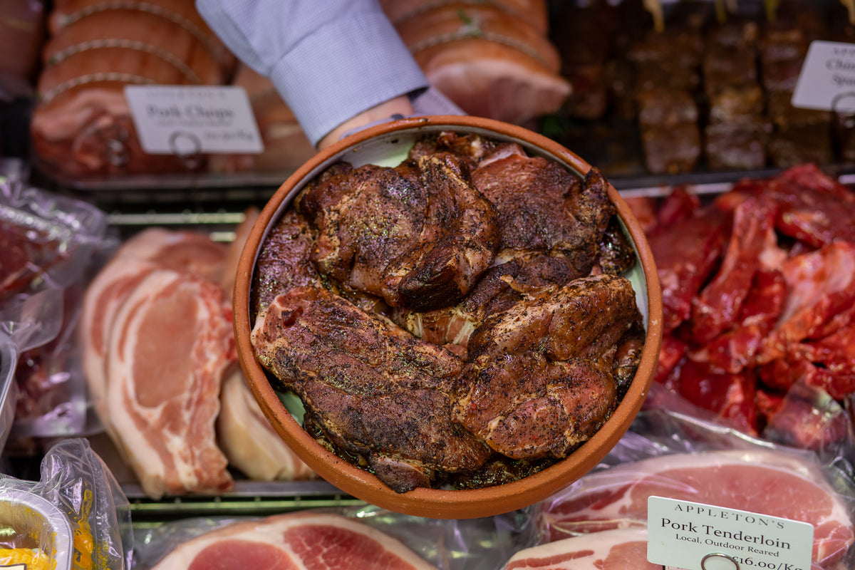 Pork Ribeye in Coffee and Juniper Marinade 200g | Appleton's Butchers